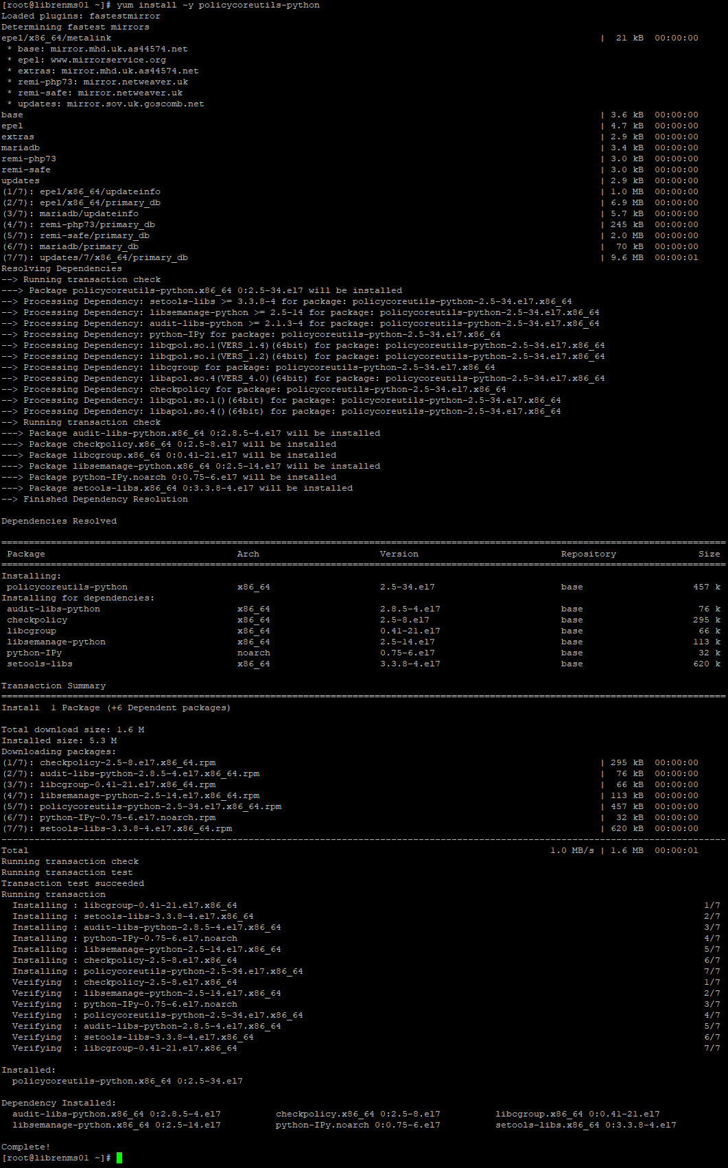 Install Librenms On Centos 7 Minimal Configure Selinux Almost A Ninja